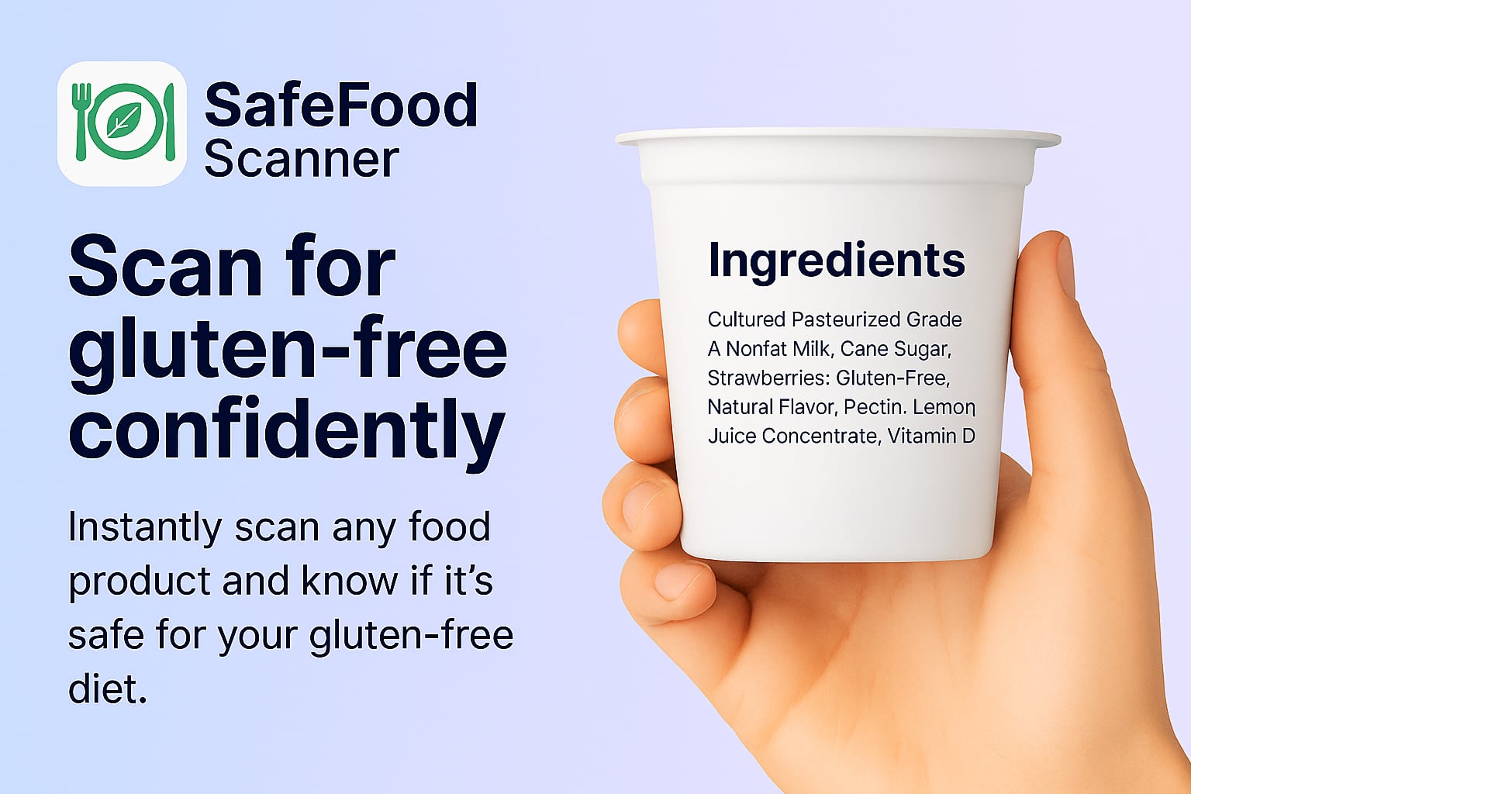 SafeFood Scanner - AI Food Label Scanner for Celiac Disease & Lactose Free
